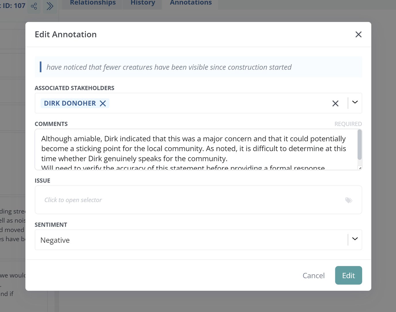 Managing Annotations