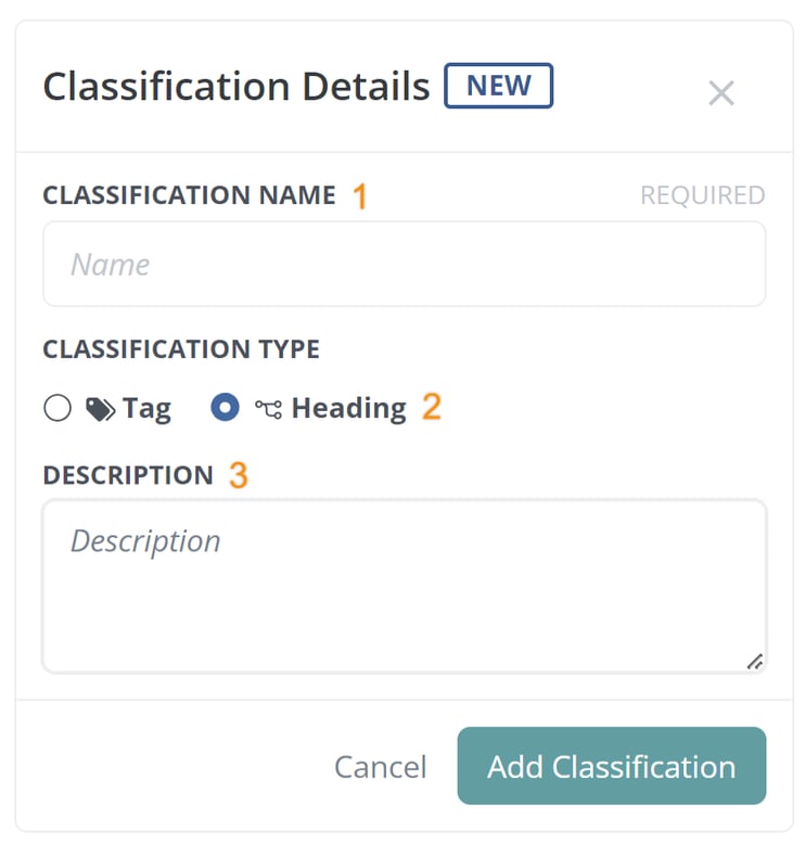 Creating Classifications
