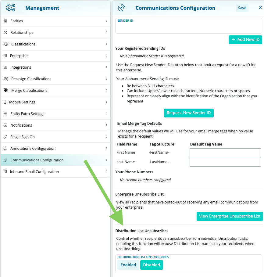 Distribution List Unsubscribes