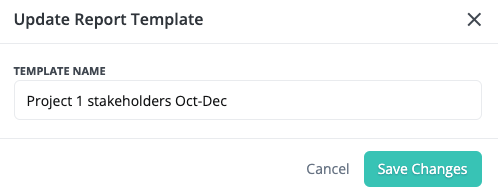 How to update an existing report template