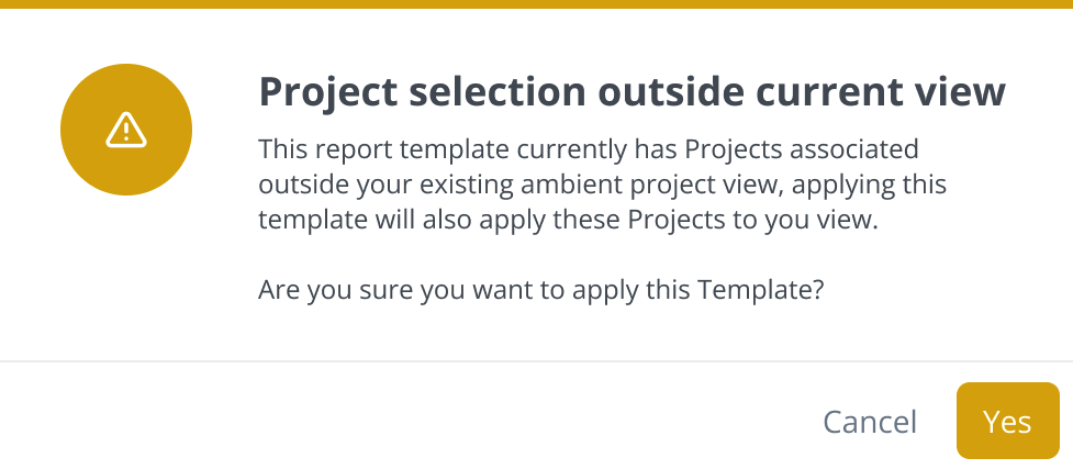 How to manage and apply a report template